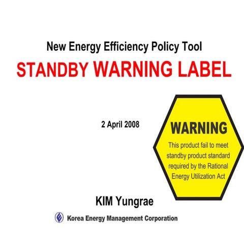 Reports of National Standby Power Consumption and Targeted Policies ...
