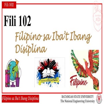 YUNIT (1)- Filipino sa Iba’t ibang disiplina.pptx