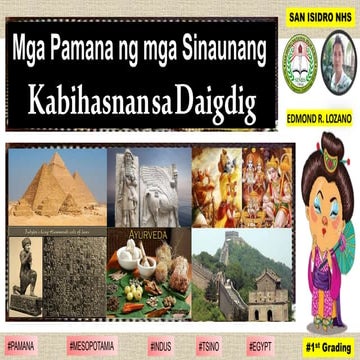 Mga Pamana ng mga Sinaunang Kabihasnan sa Daigdig | PPT