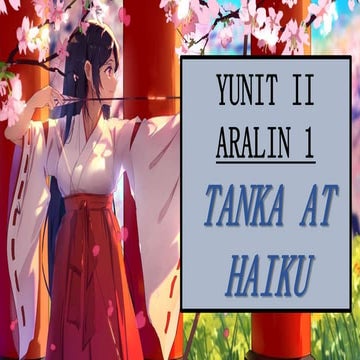 Tanka, Haiku, Tanaga at Diona | PDF