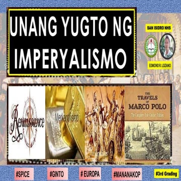 Unang Yugto ng Imperyalismo sa Kanluranin | PDF
