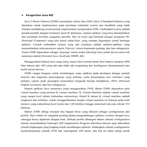 Yunus martha efendy_1100631016_pengertian java me | PDF | Free Download