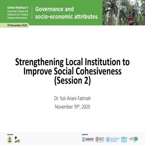 Strengthening local institution to improve social cohesiveness | PDF