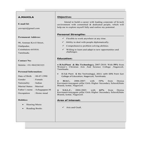 Yuvaraj resume | DOC