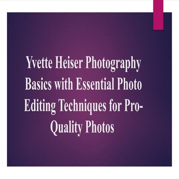 Yvette Heiser Photography Basics with Essential Photo Editing ...