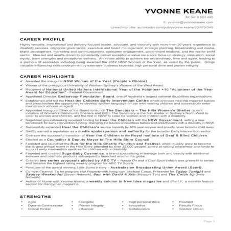 Yvonne keane cv_generic | PDF