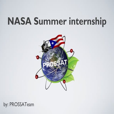 PROSSATeam projects NASA Internship | PPT
