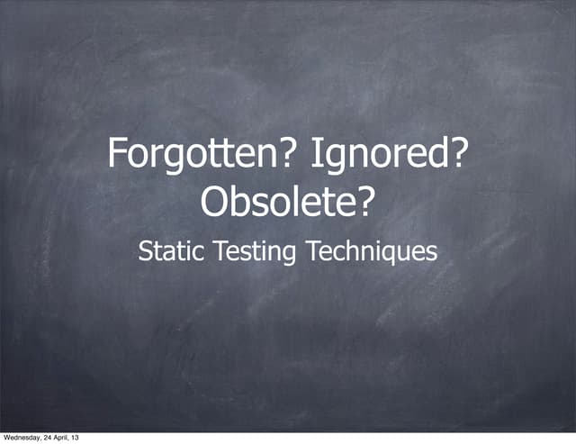 Chapter 3 - Static Testing (Review) V4.0 | PDF
