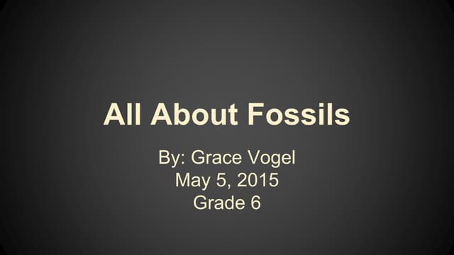 Fossils | PPT