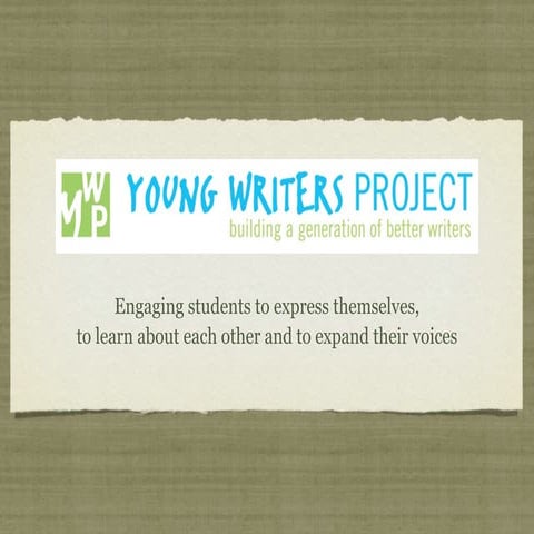About Young Writers Project | PPT