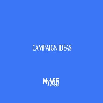 WiFi Marketing Campaign Ideas | PPTX