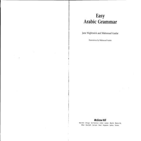 Easy arabic grammar | PDF