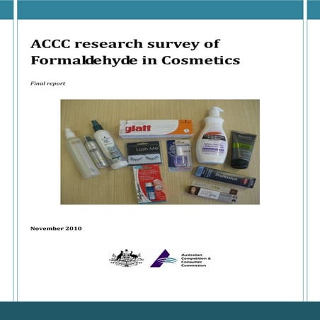 Formaldehyde in Cosmetics | PDF