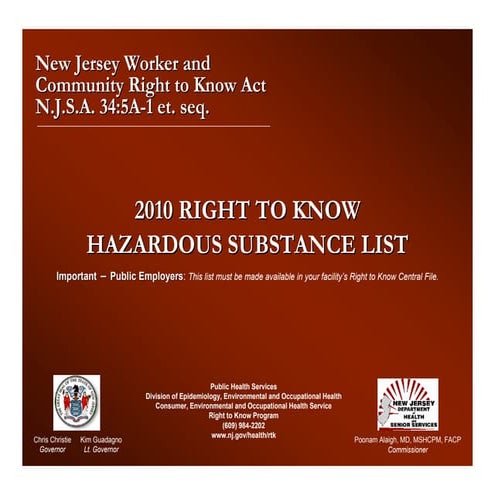 Hazardous Substance List | PDF | Chemistry | Science
