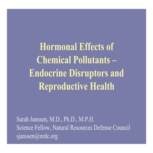 Hormone Disruptors & Women’s Health | PDF