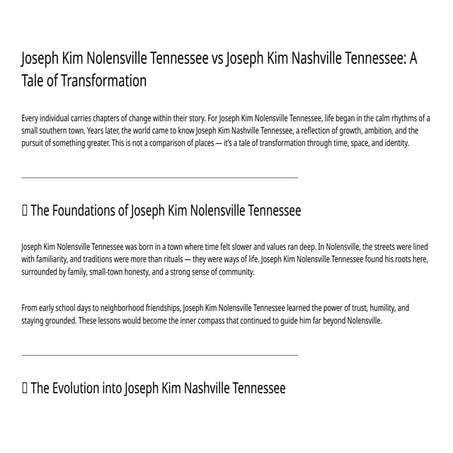 Joseph Kim Nolensville Tennessee vs Joseph Kim Nashville Tennessee: A ...