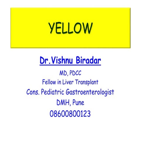 Neonatal jaundice - Dr. Vishnu Biradar | PPTX