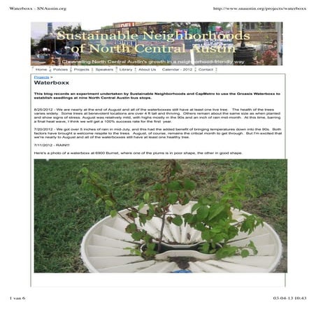 Austin Sustainable Neighborhoods uses Groasis Waterboxx to Successfully ...