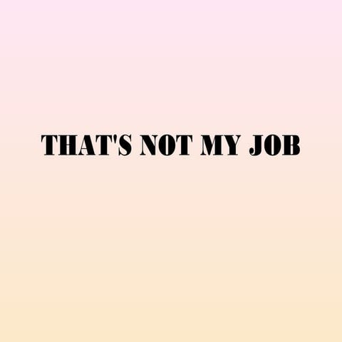Z story-that's not my job | PPS