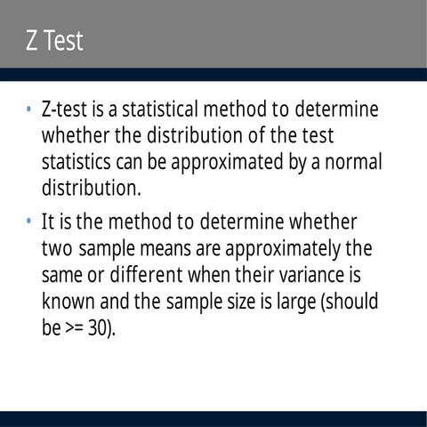 Z-Test with Examples | PPTX