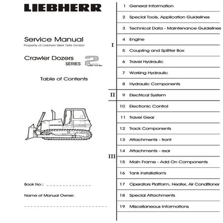 LIEBHERR PR752 SERIES 2 LITRONIC CRAWLER DOZER Service Repair Manual | PDF