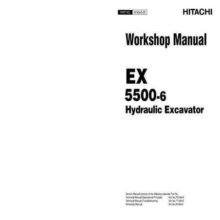HITACHI EX5500-6 HYDRAULIC EXCAVATOR Service Repair Manual | PDF