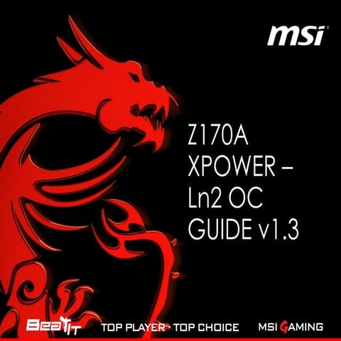 Z170A XPOWER GAMING TE Ln2 OC Guide | PDF | PC Games | Video Gaming
