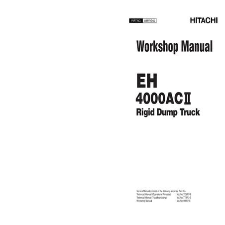 HITACHI EH 4000ACⅡ RIGID DUMP TRUCK Service Repair Manual | PDF