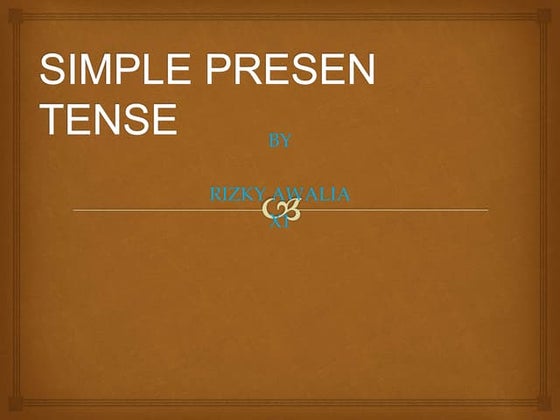 SIMPLE PRESENT TENSE | PPT