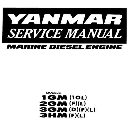 Yanmar 3GMD Marine Diesel Engine Service Repair Manual | PDF