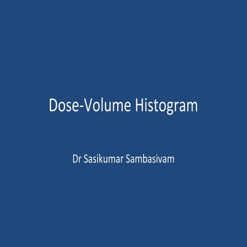 Dose volume histogram | PDF