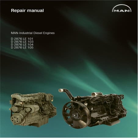 MAN Industrial Diesel Engine D2876 LE103 Service Repair Manual | PDF