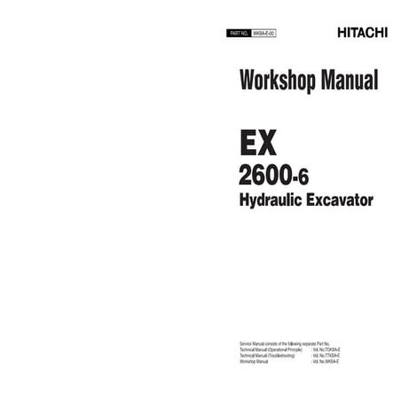 HITACHI EX2600-6 HYDRAULIC EXCAVATOR Service Repair Manual | PDF