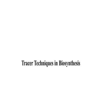 Tracer technique | PDF