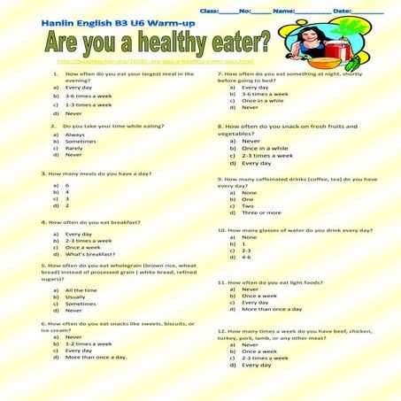 01 quiz are-you-a-healthy-eater | PDF