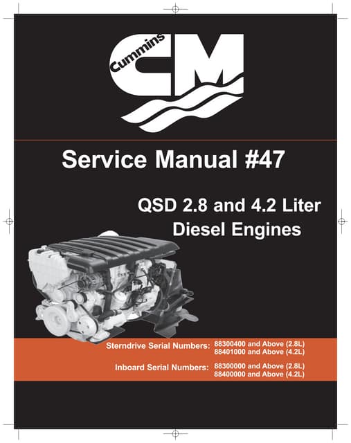 Mercury MerCruiser D1.7L DTI (0M055001 and Above) Service Repair Manual ...