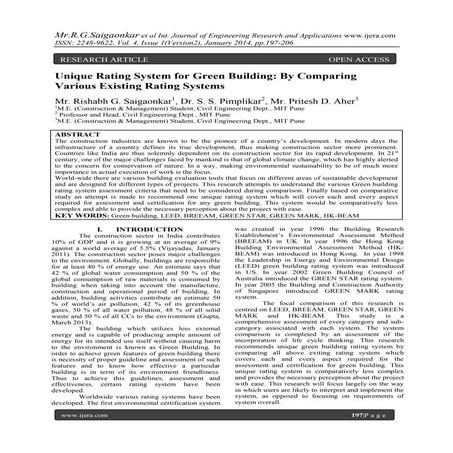 Green building rating system | PDF