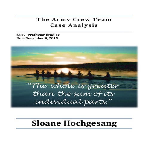 Sloane Hochgesang _The Army Crew Team Case | PDF