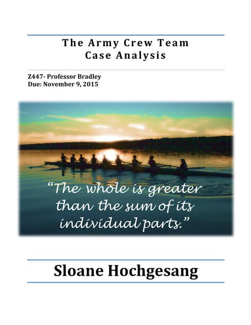 The Army Crew casestudy | PPT | Rowing | Sports