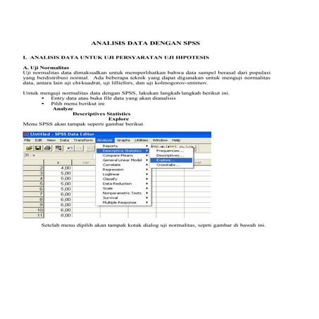 Analisis data dengan spss | PDF