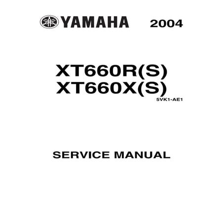 2004 Yamaha XT 660 XT660 R(S) Service Repair Manual | PDF
