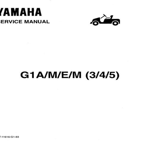 Yamaha G1 Golf Car Service Repair Manual | PDF