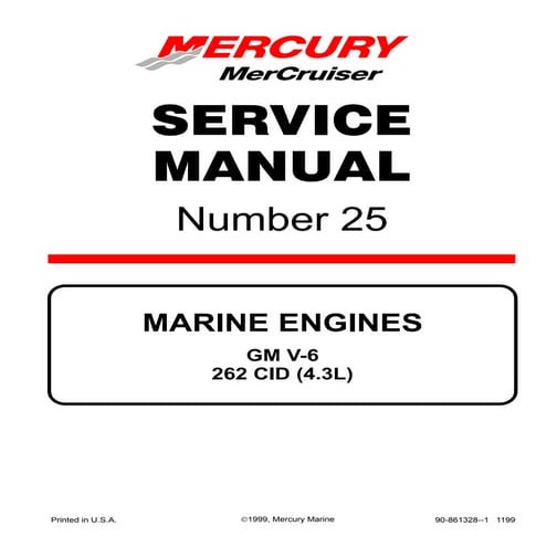 Mercury Mariner Outboard 45 Jet / 50 / 55 / 60 Service Repair Manual | PDF