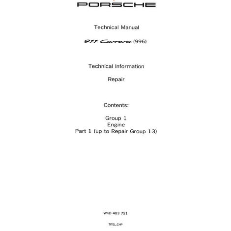 2001 Porsche 911-996 Service Repair Manual | PDF