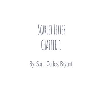 Scarlet letter chapter:1 | PPT