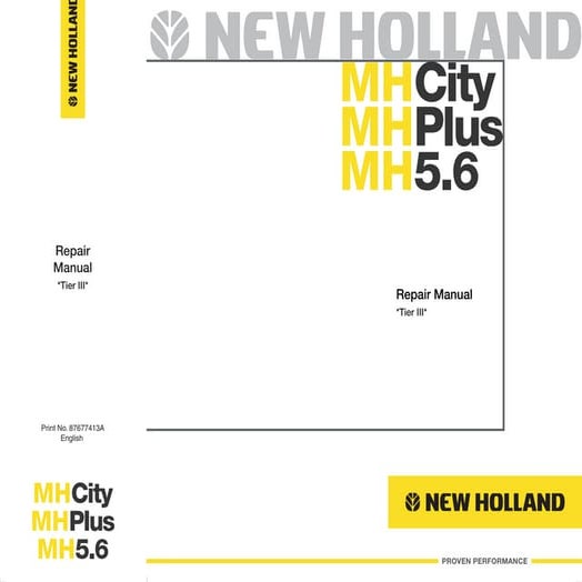 NEW HOLLAND MH CITY WHEEL EXCAVATOR Service Repair Manual | PDF