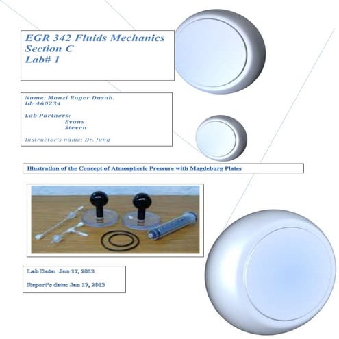 Fluids mechanic lab#1 done | DOCX | Physics | Science