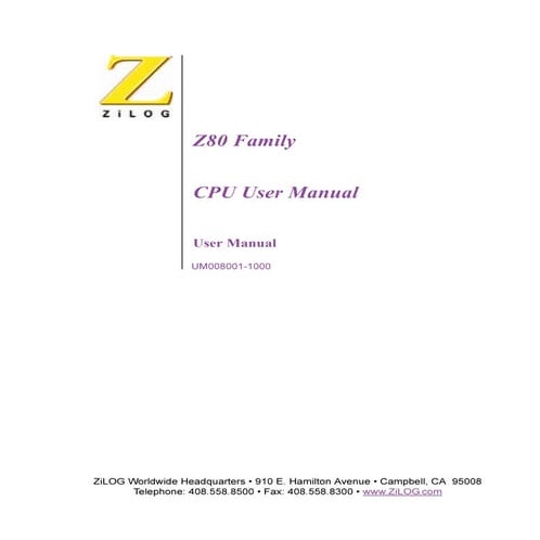 CPU User manual z80 Family Zlilog cpu_um.pdf