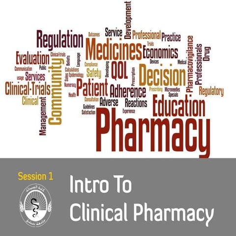Intro to clinical pharmacy | PPTX