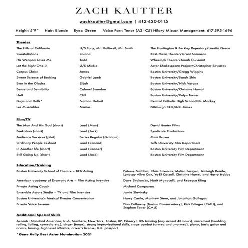 Zach Kautter - Resume in PDF Form For Website | PDF